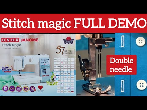 USHA Janome Stitch Magic Machine Full Demo | Explained All 57 stitch Functions