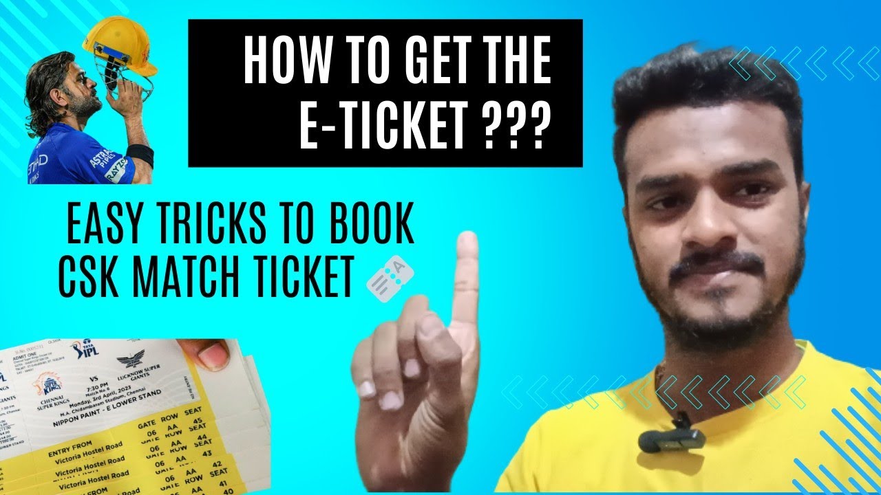 Easy tricks to book your IPL-CSK match tickets🥳and How the get the E ...