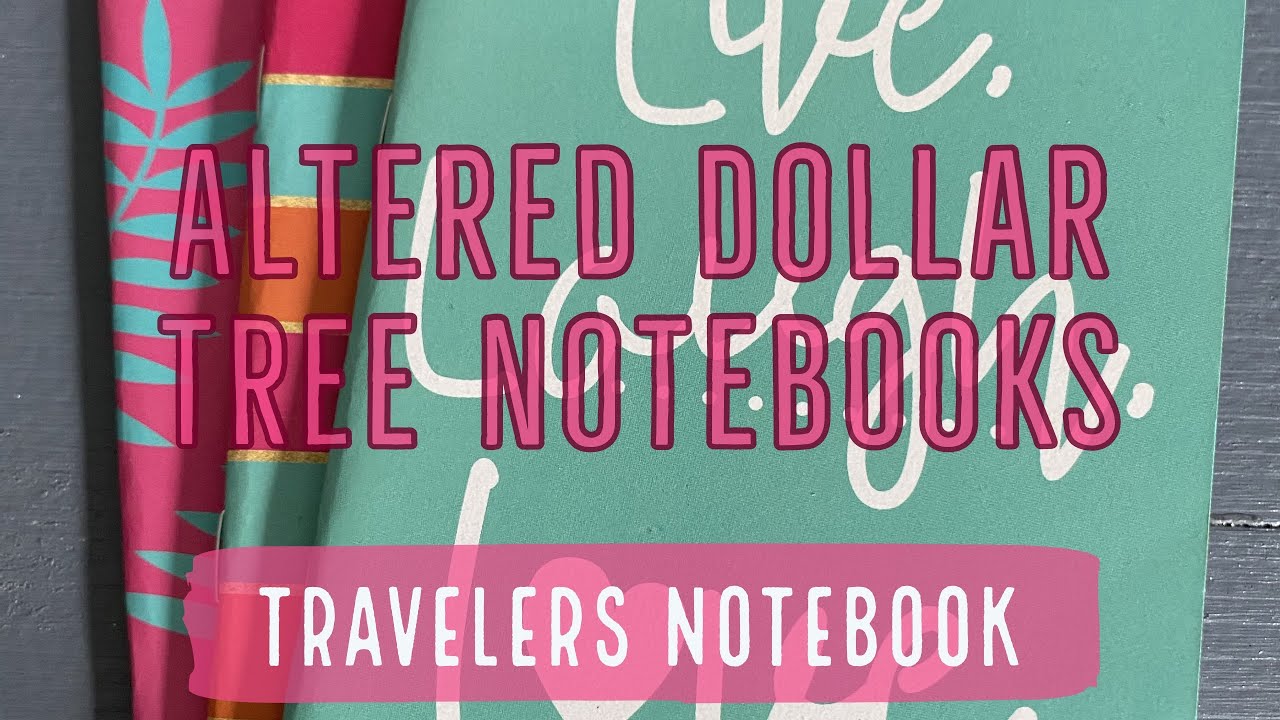 Altered Dollar Tree Notebooks into Travelers Notebook - YouTube