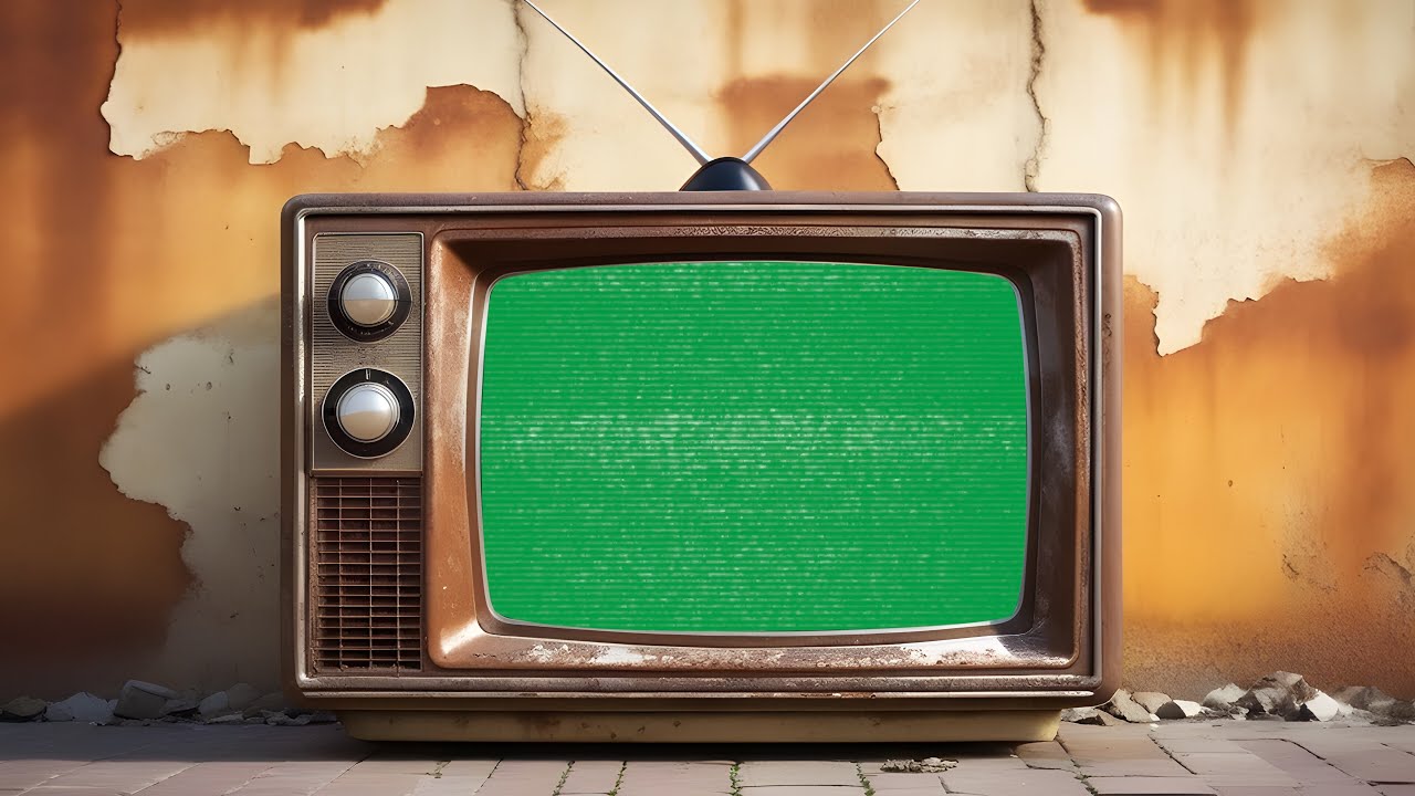 Old Rusted Retro TV Green Screen | 4K | Vintage | Global Kreators - YouTube