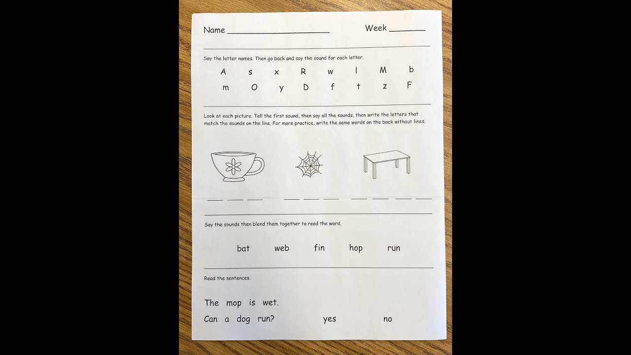 Small Group Phonemic Awareness and Phonics Practice with an Organizer ...