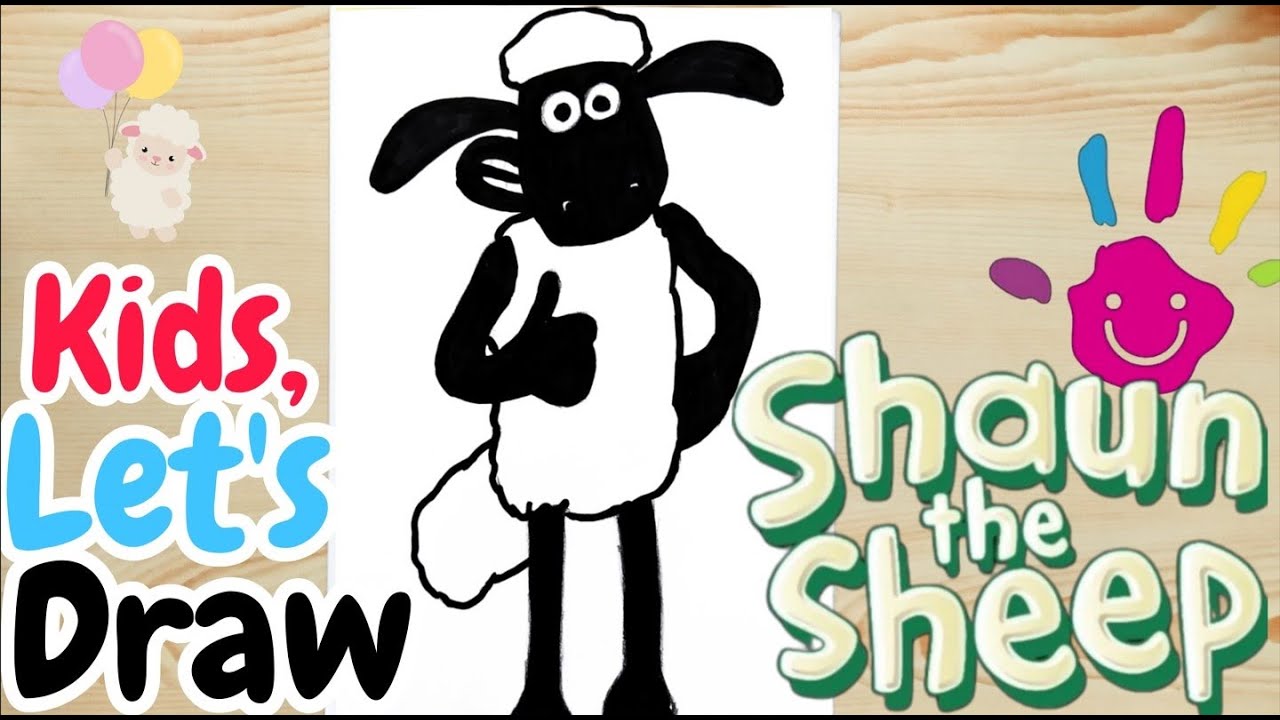 How to Draw Shaun the Sheep | Step-by-Step Tutorial | Easy Cartoon ...