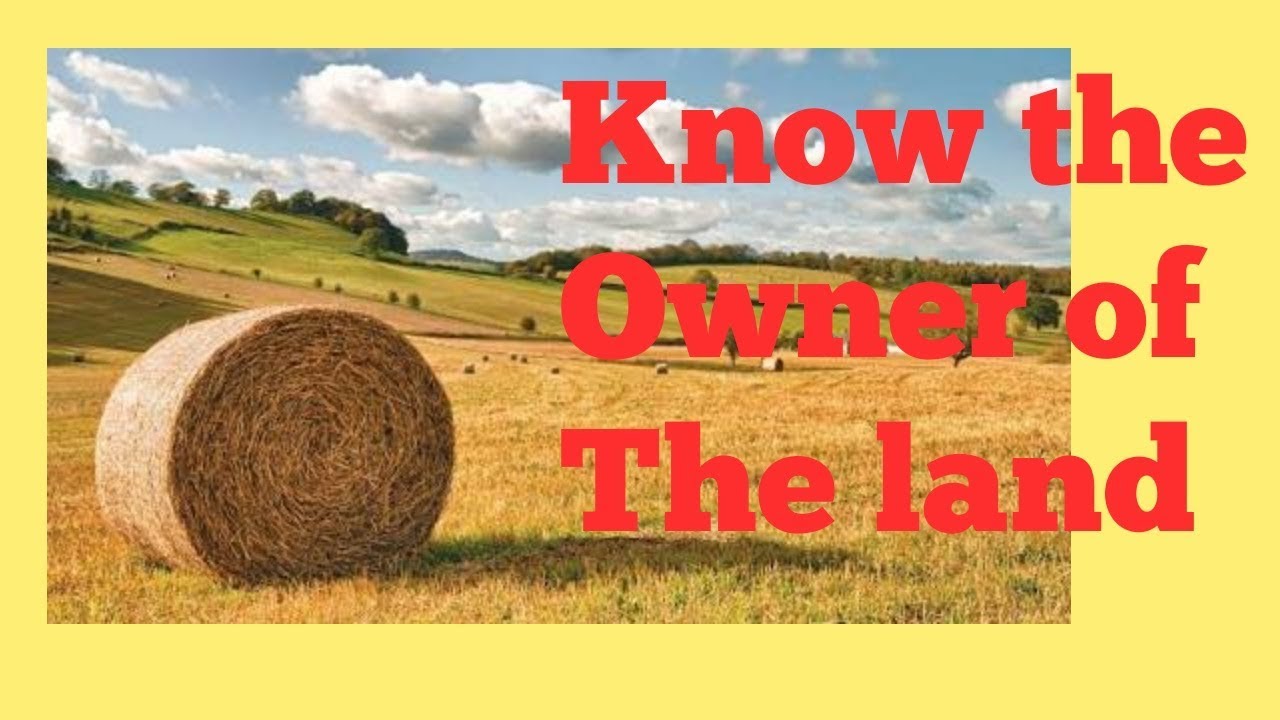 Easily knowing who is the owner of the land - YouTube