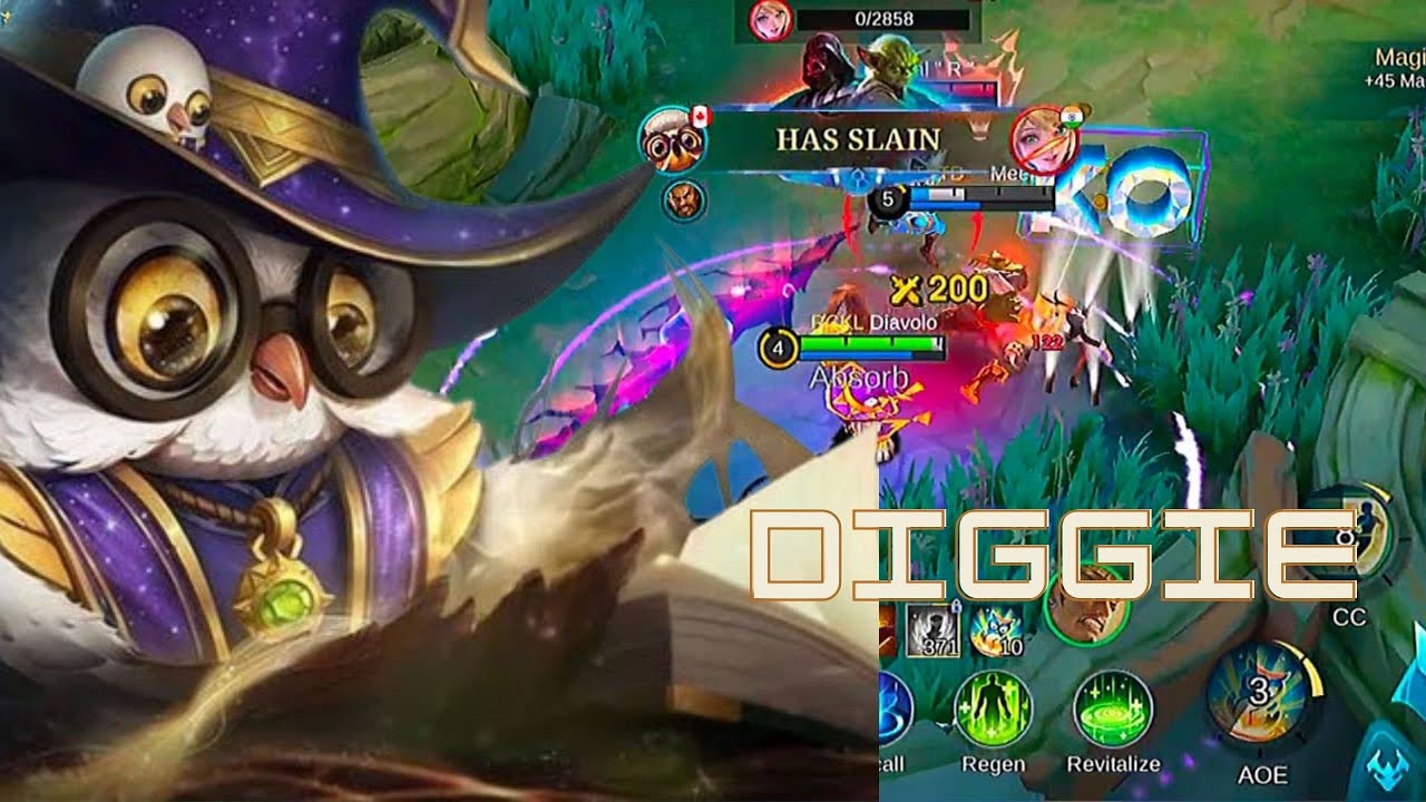 DIGGIE GAMEPLAY MOBILE LEGENDS | SOLO PLAYER | MLBB - YouTube