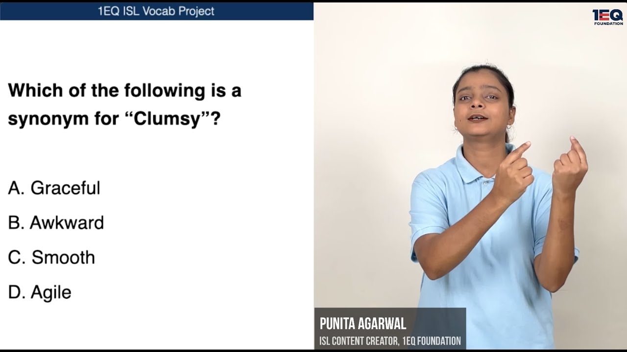 Clumsy | 1EQ ISL Vocab - YouTube