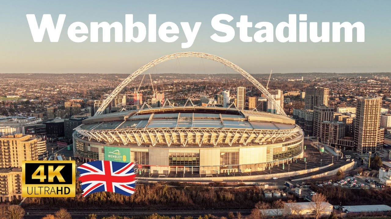 London from Above: 4K Drone Views - Sunrise at Wembley Stadium 🌅🚁 - YouTube