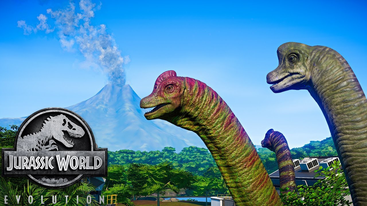 Dinosaurs escaping the Volcanic Eruption in my park - Jurassic World ...