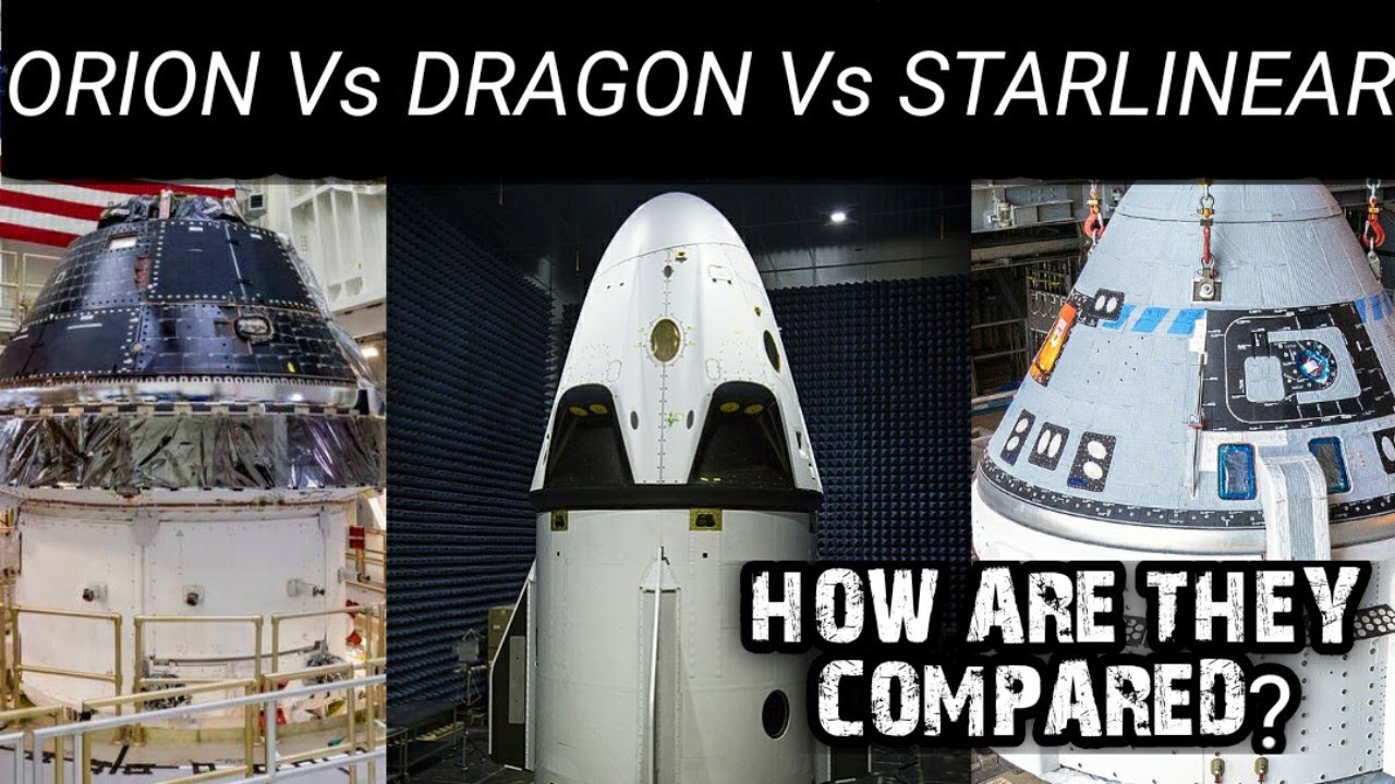 dragon2 vs Starlinear vs Orion capsule lSpace360 - YouTube