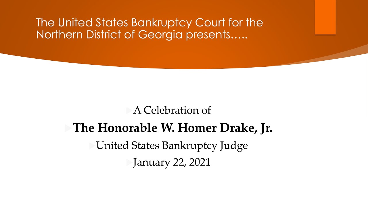 Virtual Celebration for the Hon. W. Homer Drake, Jr. - YouTube
