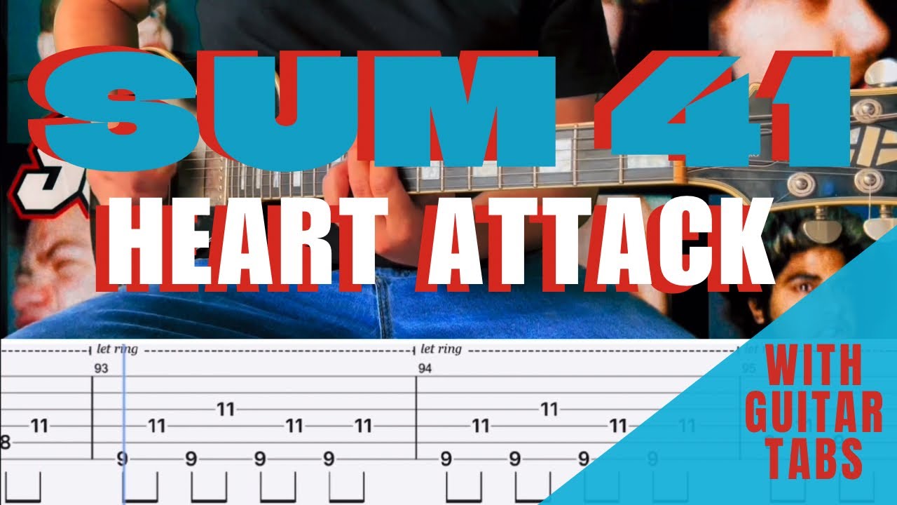 Sum 41- Heart Attack Cover (Guitar Tabs On Screen) - YouTube