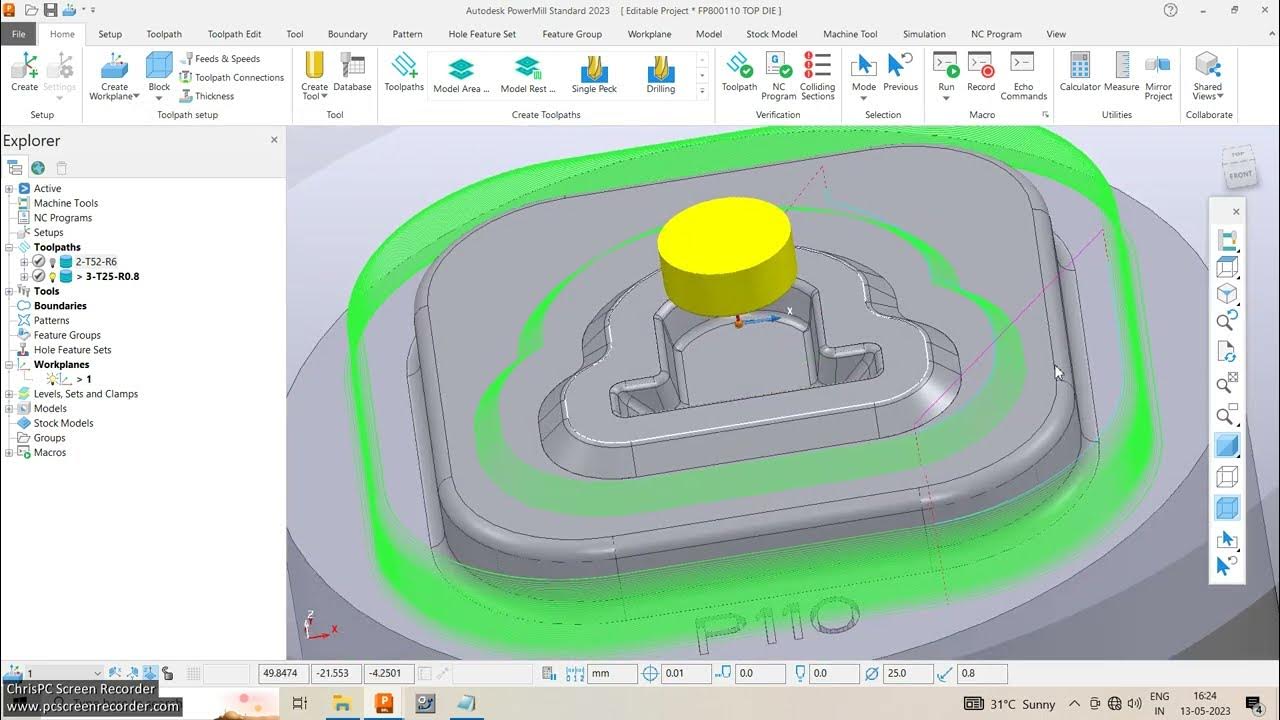 Nc programming by Delcam Powermill 2023 - YouTube
