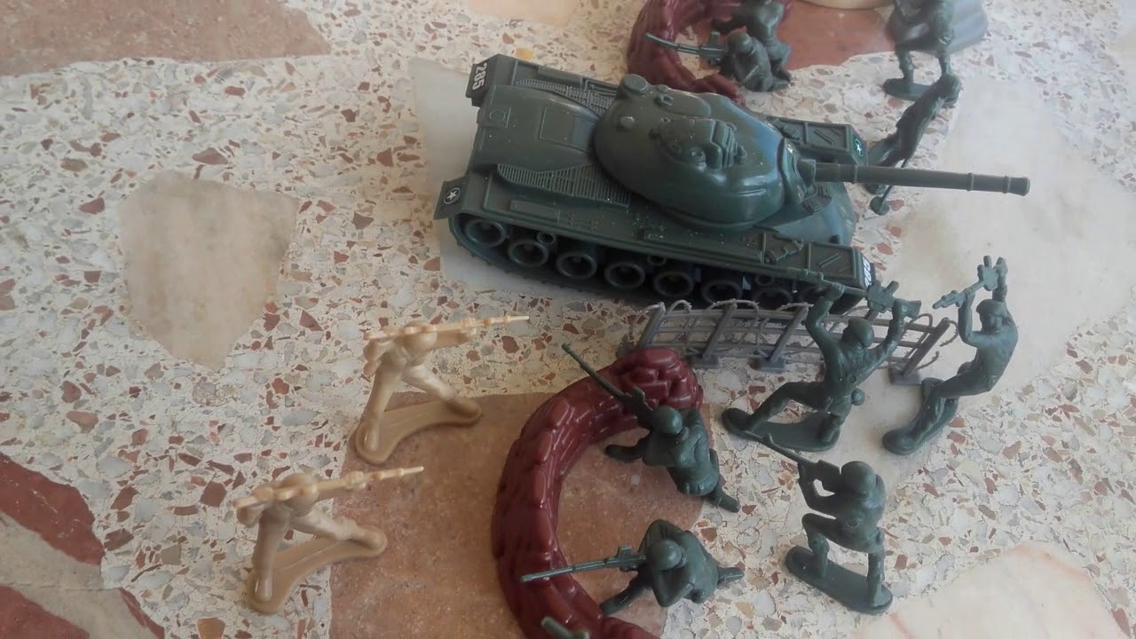 Base militar de soldados de plastico. - YouTube