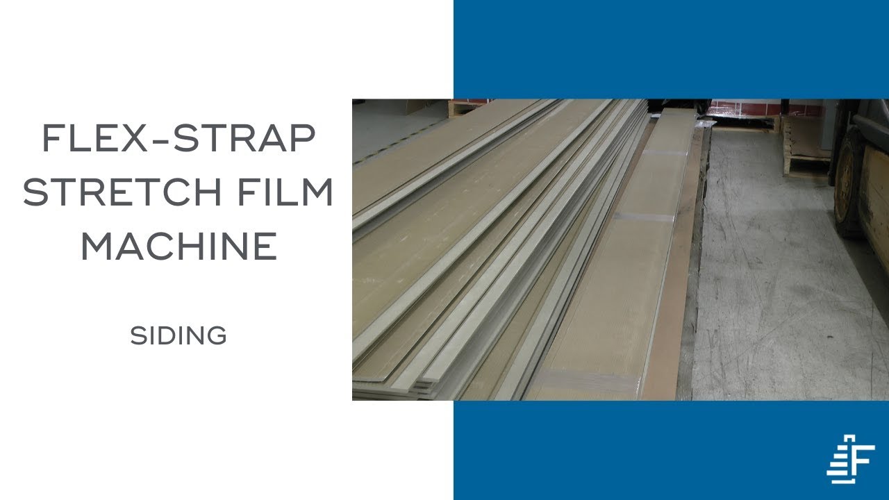 Siding Bundles Flex Strap XL-110 Stretch Film Banding Machine - YouTube