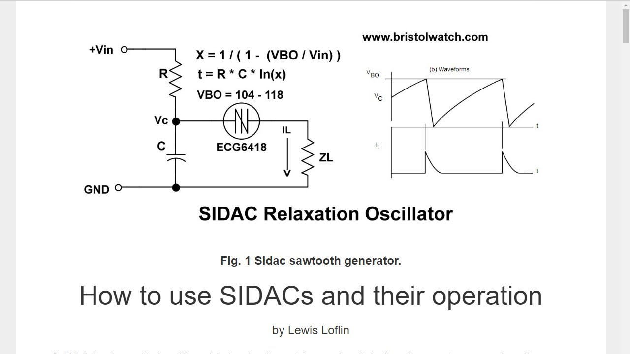 SIDAC Controlled Flashtube and Pulse Circuits - YouTube