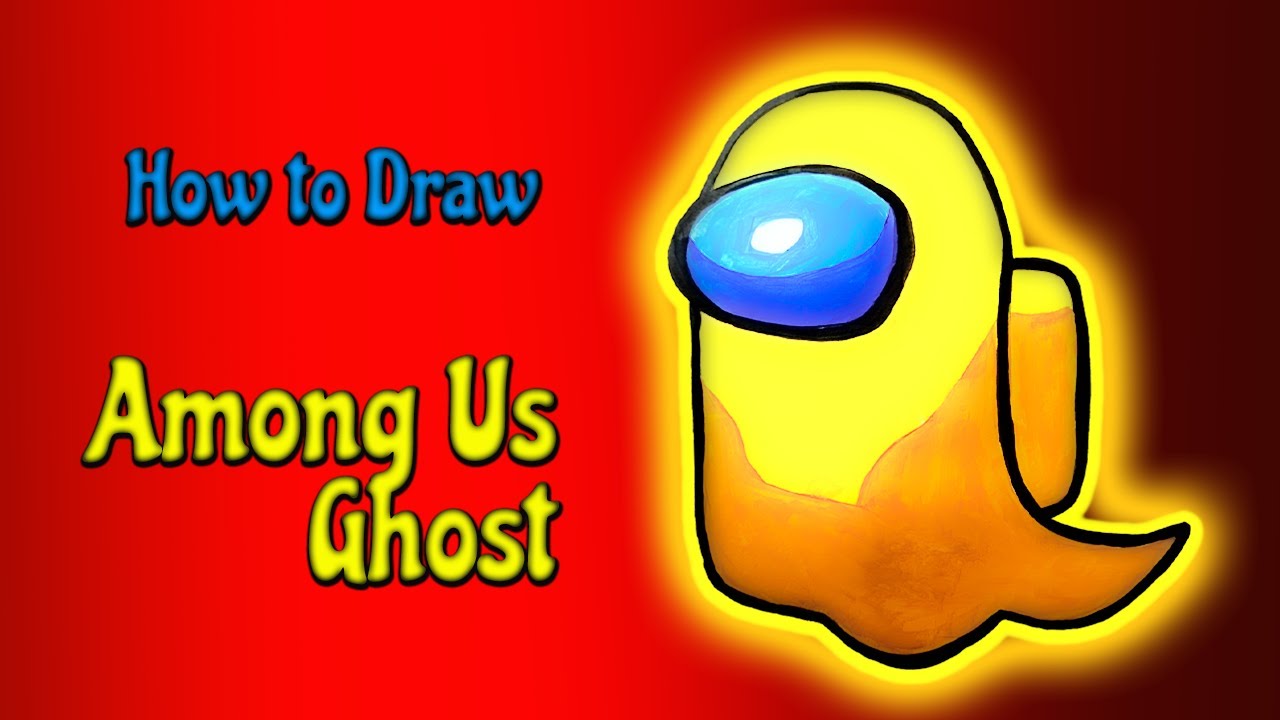 How To Draw Among Us Ghost Character Easy Step By Step - YouTube