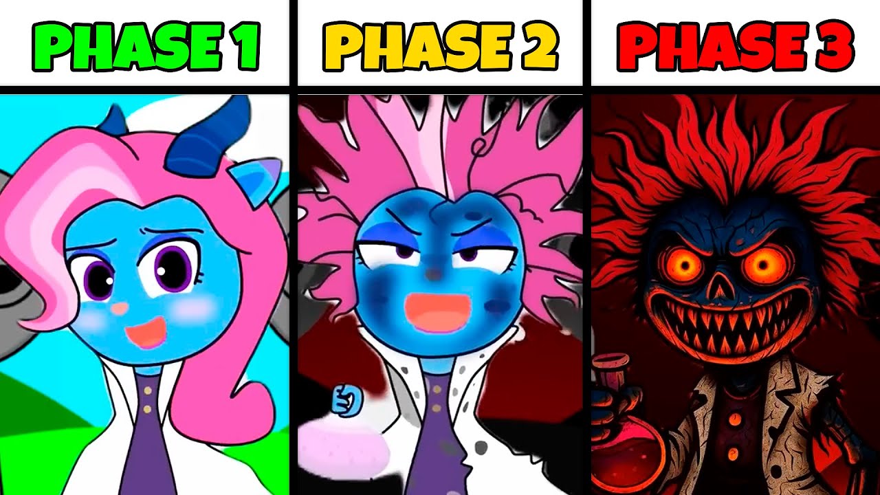 Incredibox Sprunki OC Phase 1 to Phase 3 Doraemon, Lightning McQueen ...