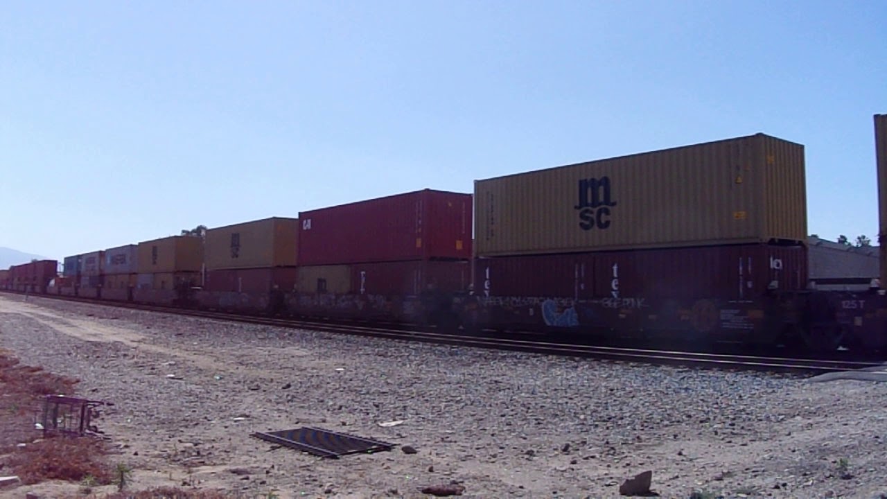 BNSF 4021 Eastbound Double Stack Container Train (W/DPU'S) - Riverside ,CA USA 6/1/2018 - YouTube