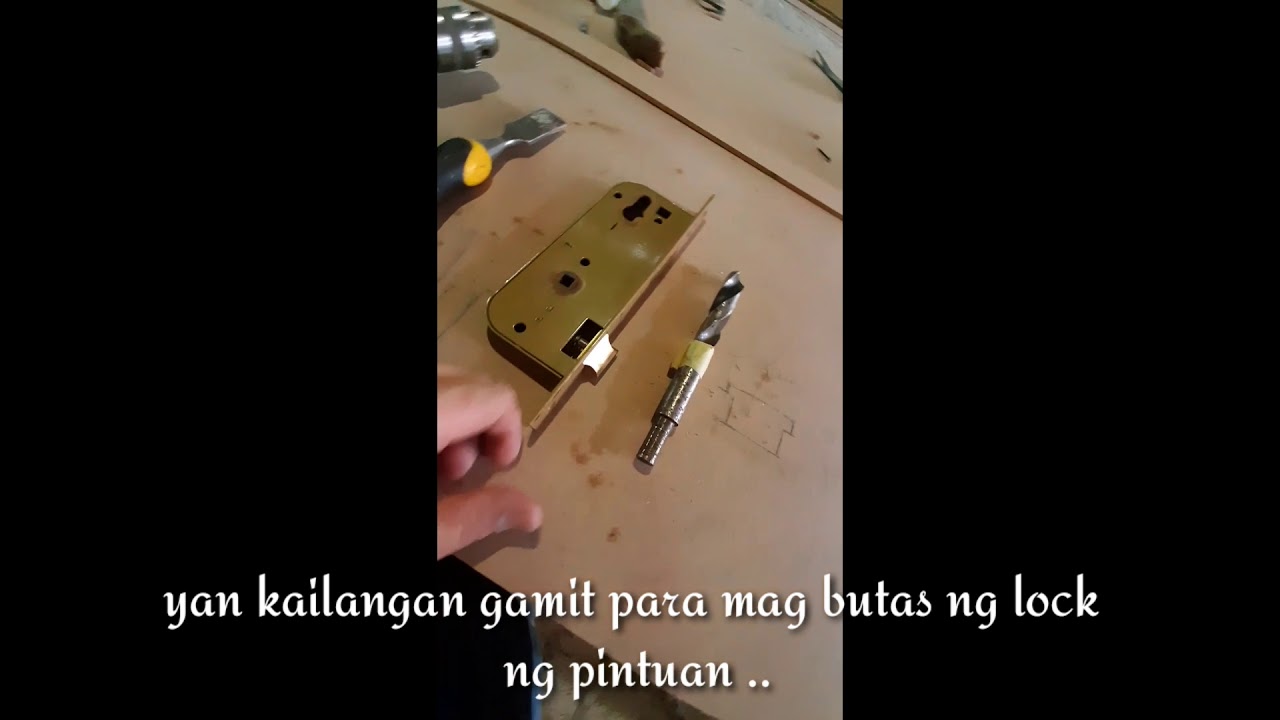 Paano ang pag butas ng lock ng pintuan at ang tamang sukat. - YouTube