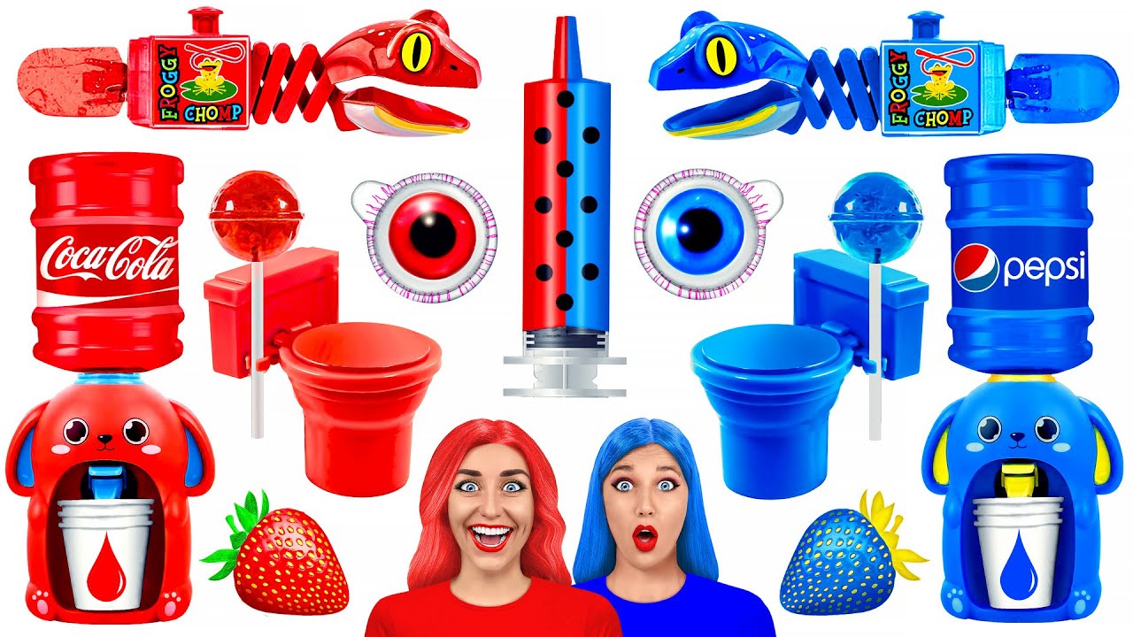 Red Food vs Blue Food Challenge #3 | Eating Everything Only In 1 Color ...