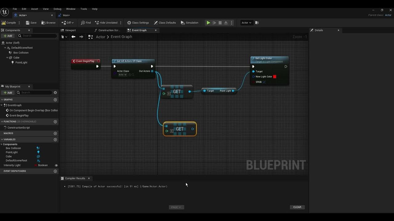 UE5 Blueprints Tutorial 049-2 Create a node: Get (a copy), Array ノードの作成 - YouTube