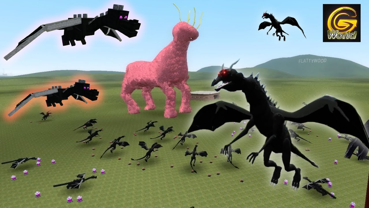 MINECRAFT ENDER DRAGON VS TREVOR HENDERSON CREATURES!! Garry's Mod ...