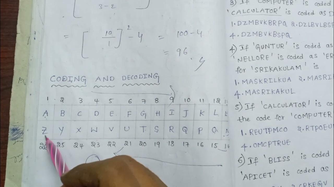 Coding and Decoding || problems solving in simple way || part-1 - YouTube