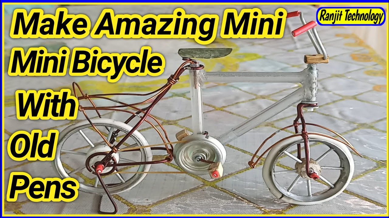 Make Amazing Mini Bicycle With Old Pens - YouTube