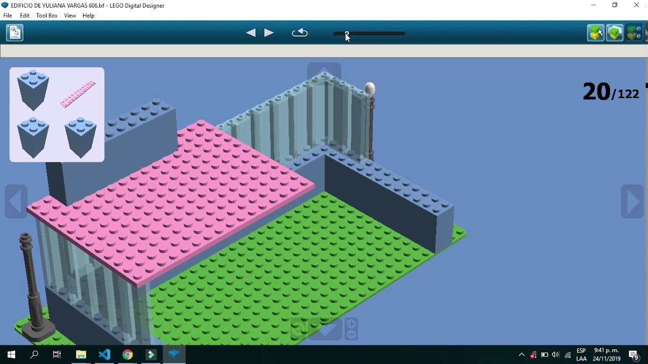 Construir edificio con Diseñador Digital Lego - YouTube