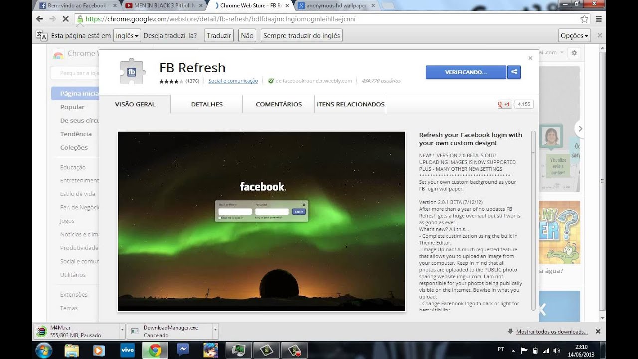 Como mudar a tela de login do facebook - YouTube
