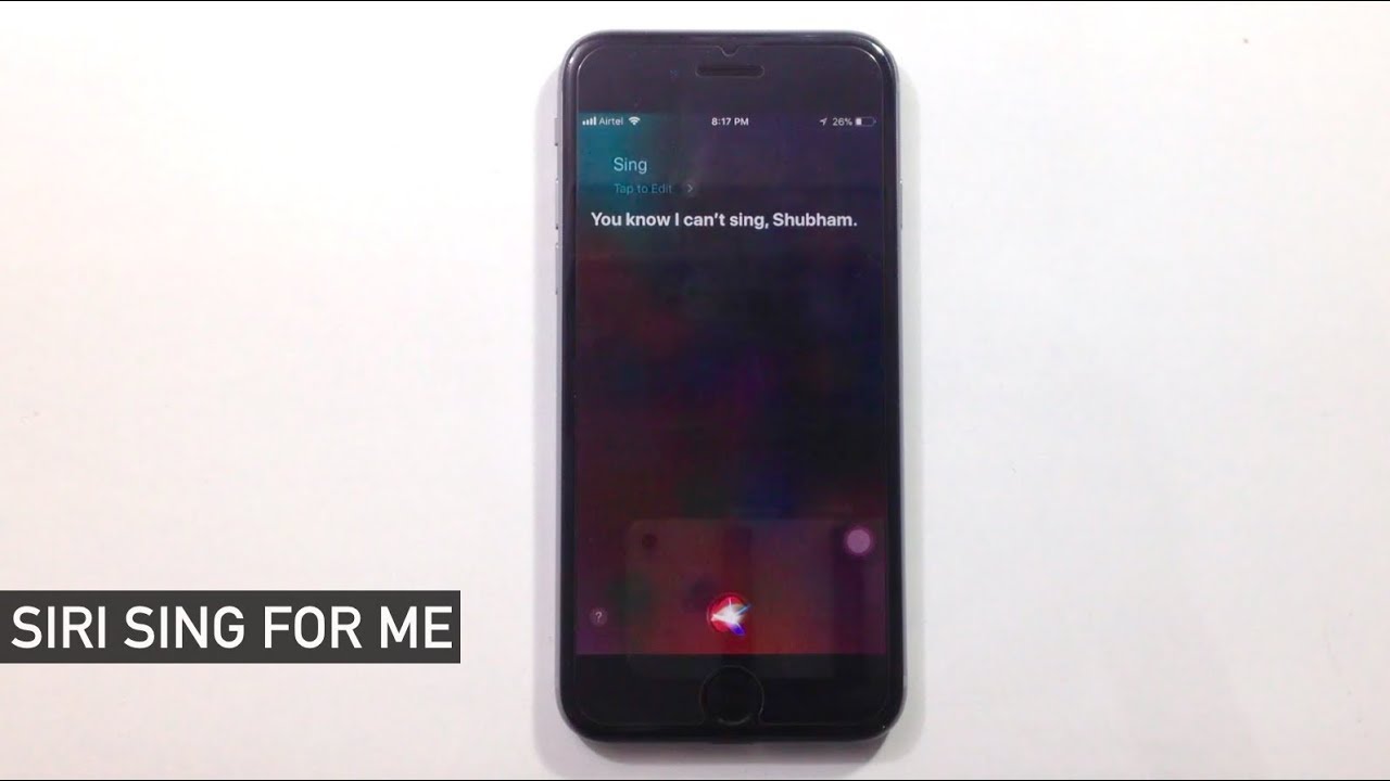 Siri Sing for me - YouTube