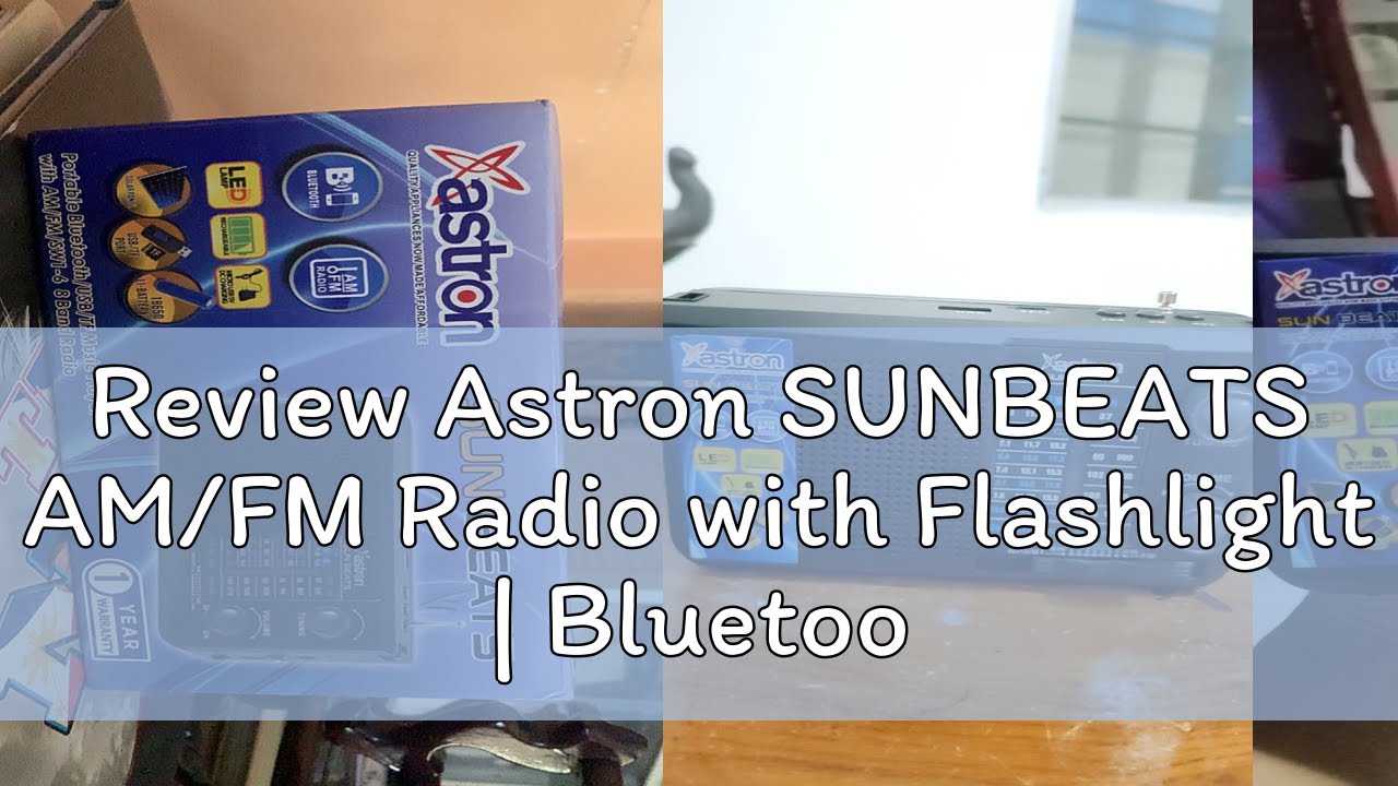 Review Astron SUNBEATS AM/FM Radio with Flashlight | Bluetooth | USB/TF ...