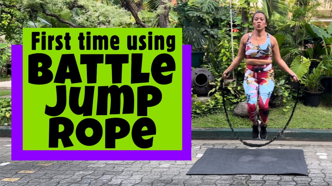 FIRST TIME USING BATTLE JUMP ROPE Level Up Jumping Rope - YouTube