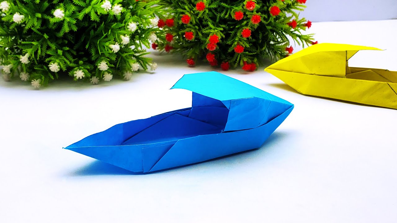 How to Make a Paper Boat that Floats | Origami Canoe That Floats ...
