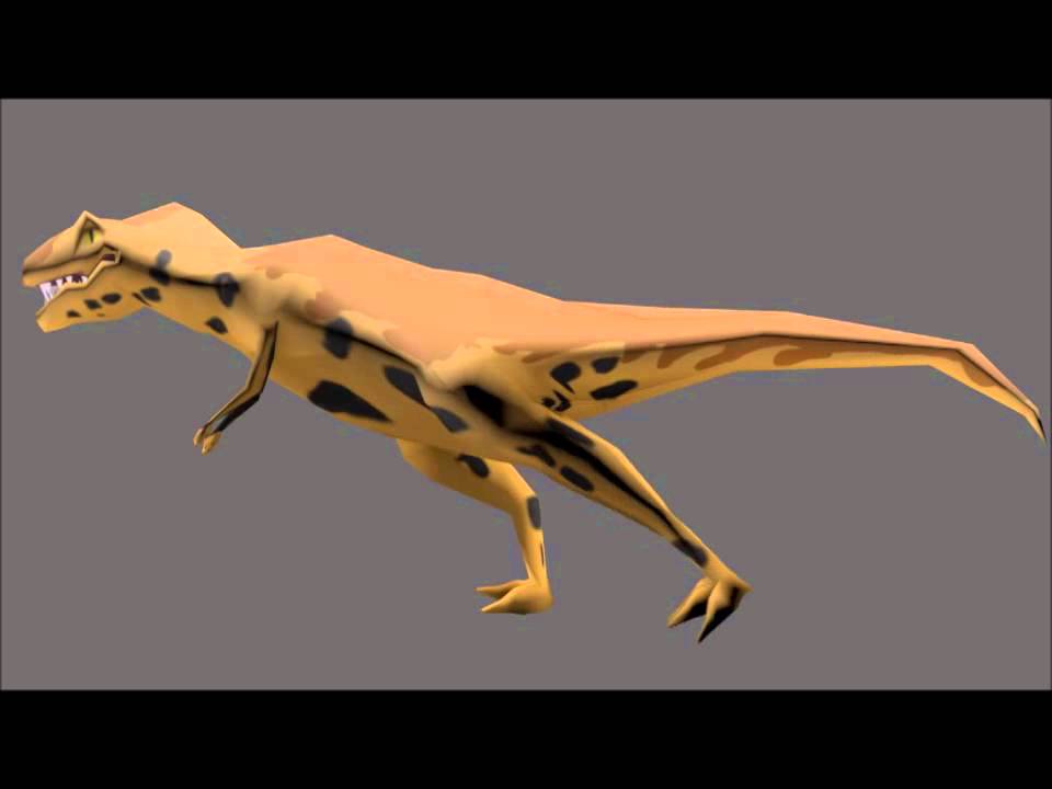 T.Rex walk cycle in Blender(first try) - YouTube