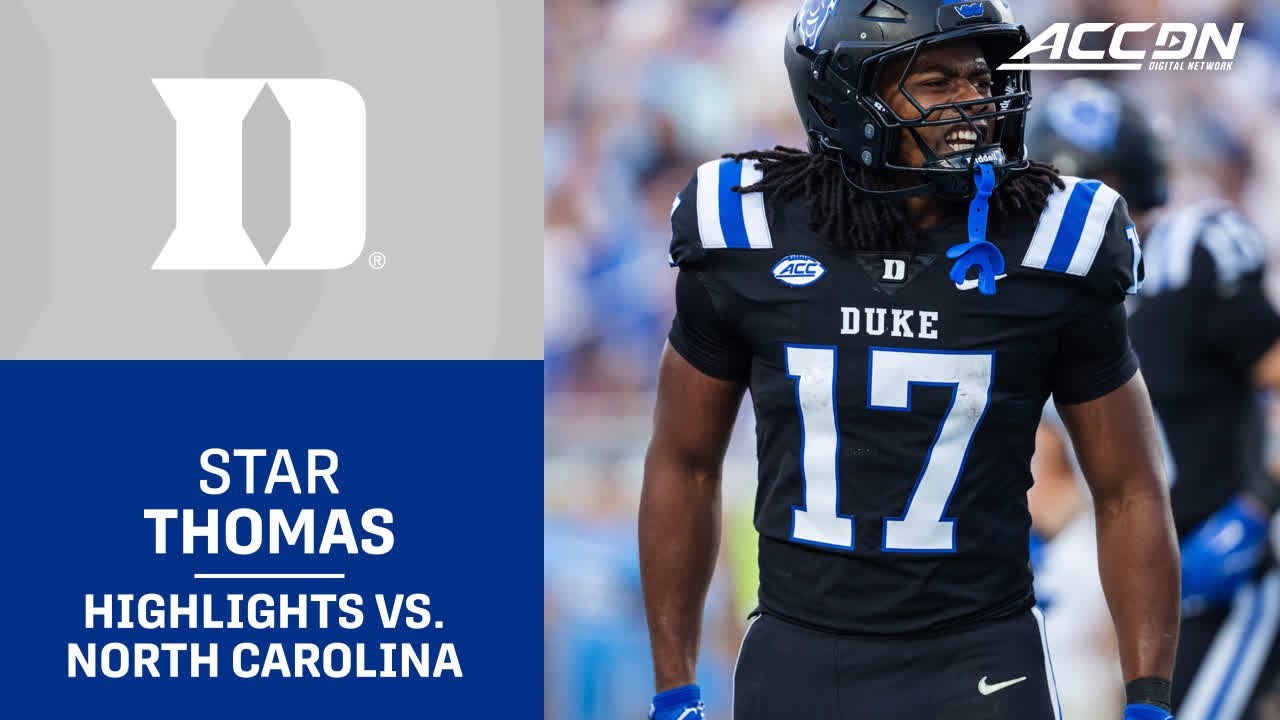 Duke's Star Thomas Makes Huge Plays In Win Over Tar Heels - YouTube