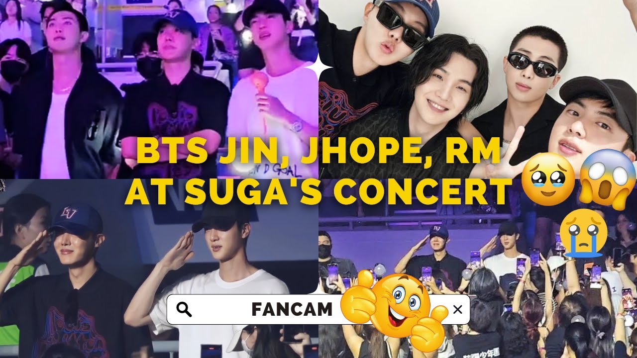 BTS JIN, JHOPE, RM AT SUGA'S CONCERT FANCAM - SUGA AGUST D-DAY CONCERT ...