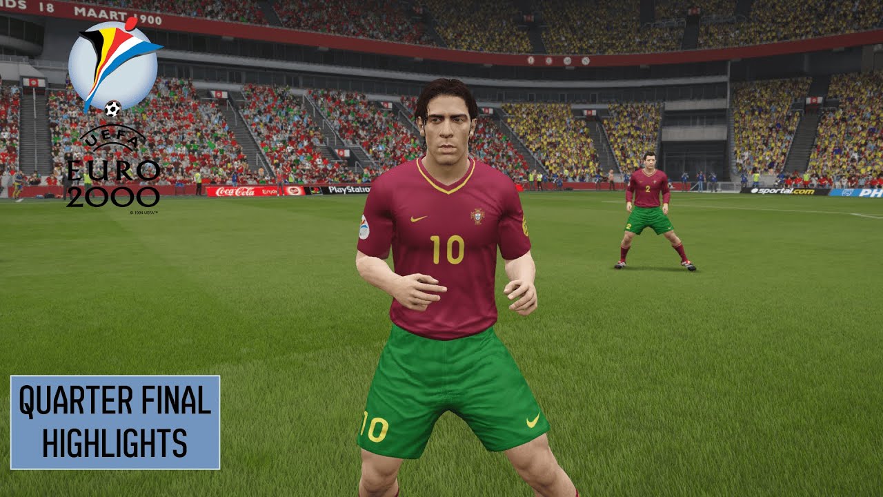 2000 Euro Quarter Final Highlights | Historic Football Simulation - YouTube