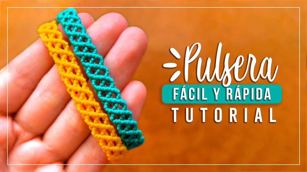 Cómo hacer pulsera de hilo fácil y rápida 32 Paso a Paso | DIY Macrame ...