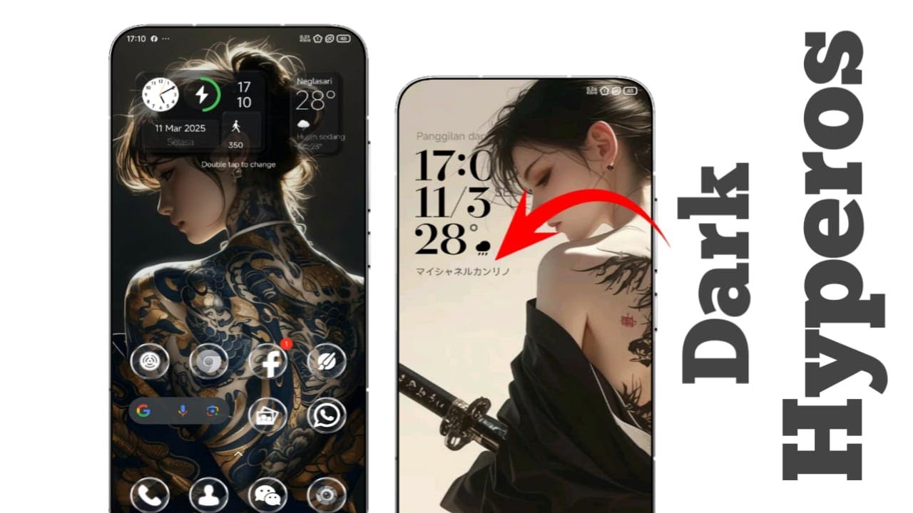 DARK HYPEROS 🔥🔥 Tema Gelap Aesthetic Tembus Aplikasi WhatsApp - YouTube