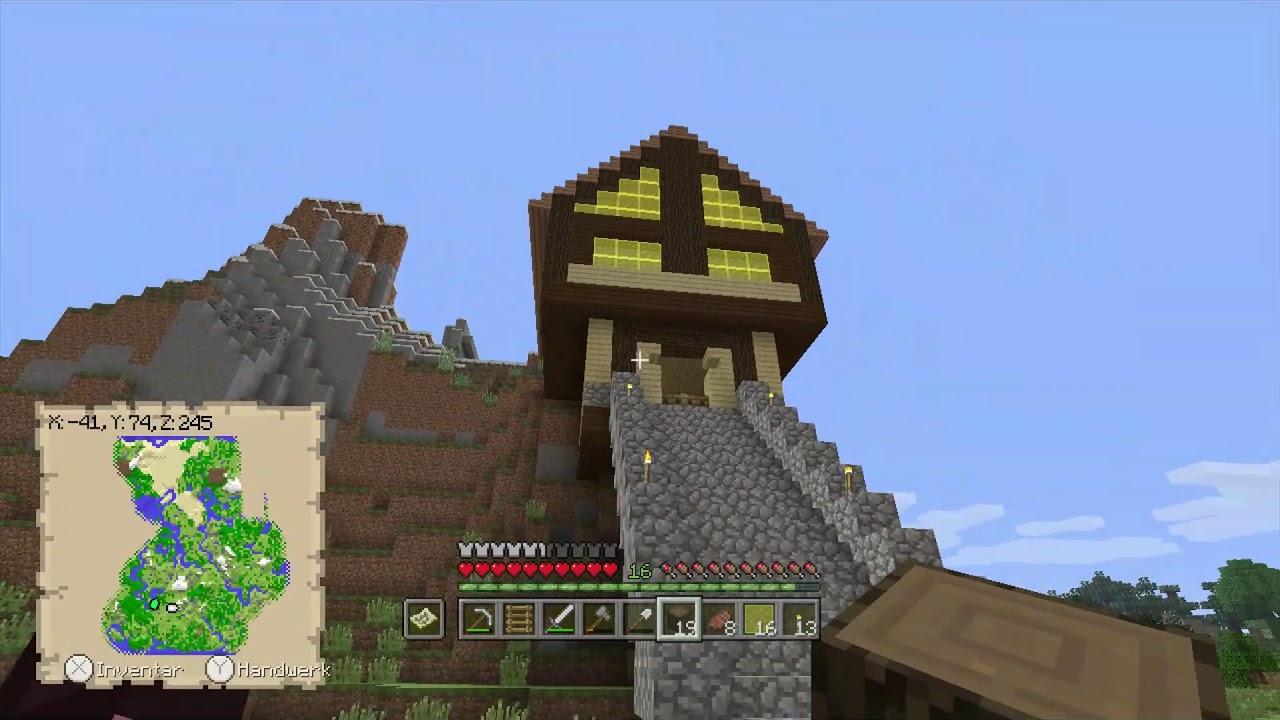 Minecraft Singleplayer Survival #9 - Berghaus fertig + Dias - YouTube