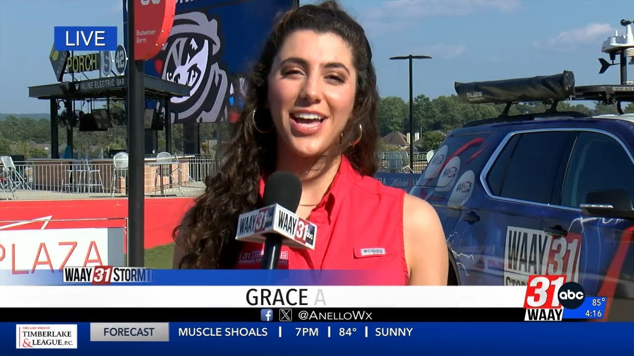 Meteorologist Grace Anello takes StormTracker 31 to Toyota Field - YouTube