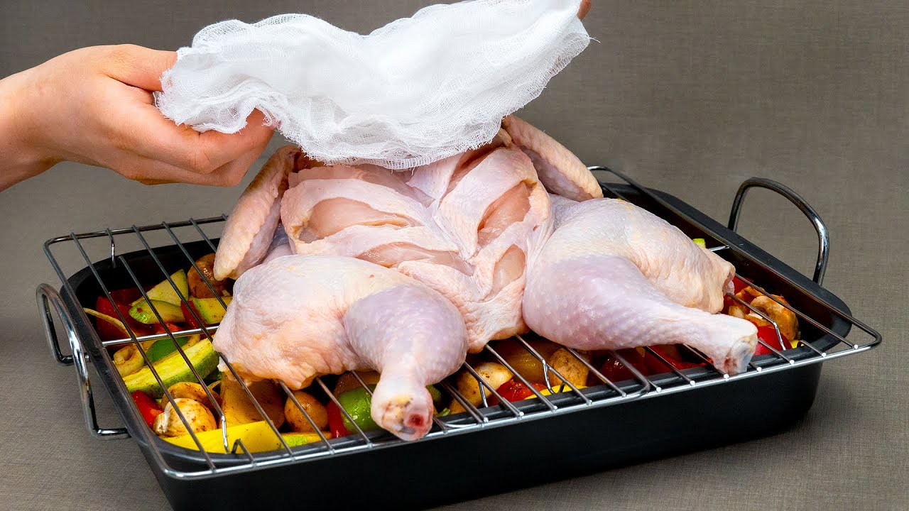 The saving gauze - how to cook the juiciest chicken in the oven - YouTube