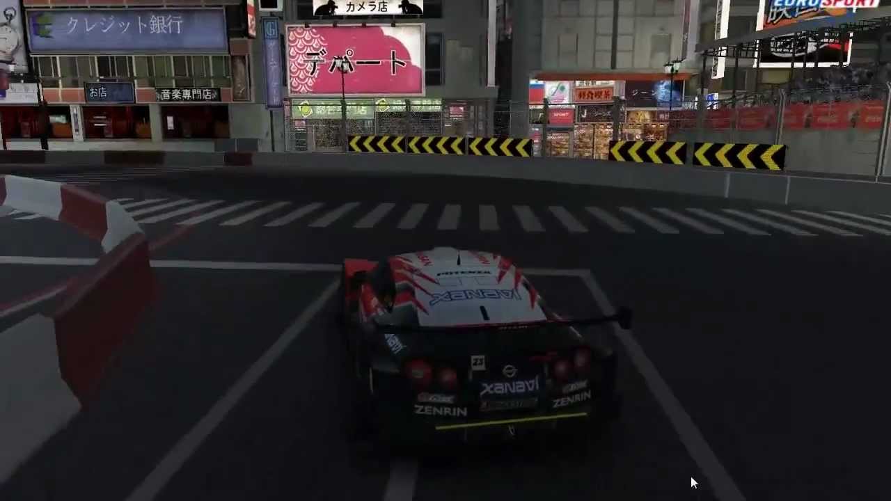 GTR2 Shibuya Night Street v.2.0 Nissan GT R R 35 mod GT500 training ...