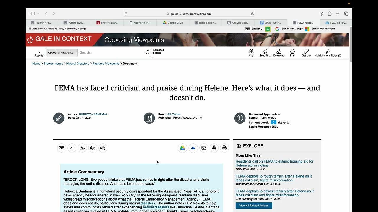 WRIT 101 - Introduction to Gale in Context Opposing Viewpoints - YouTube