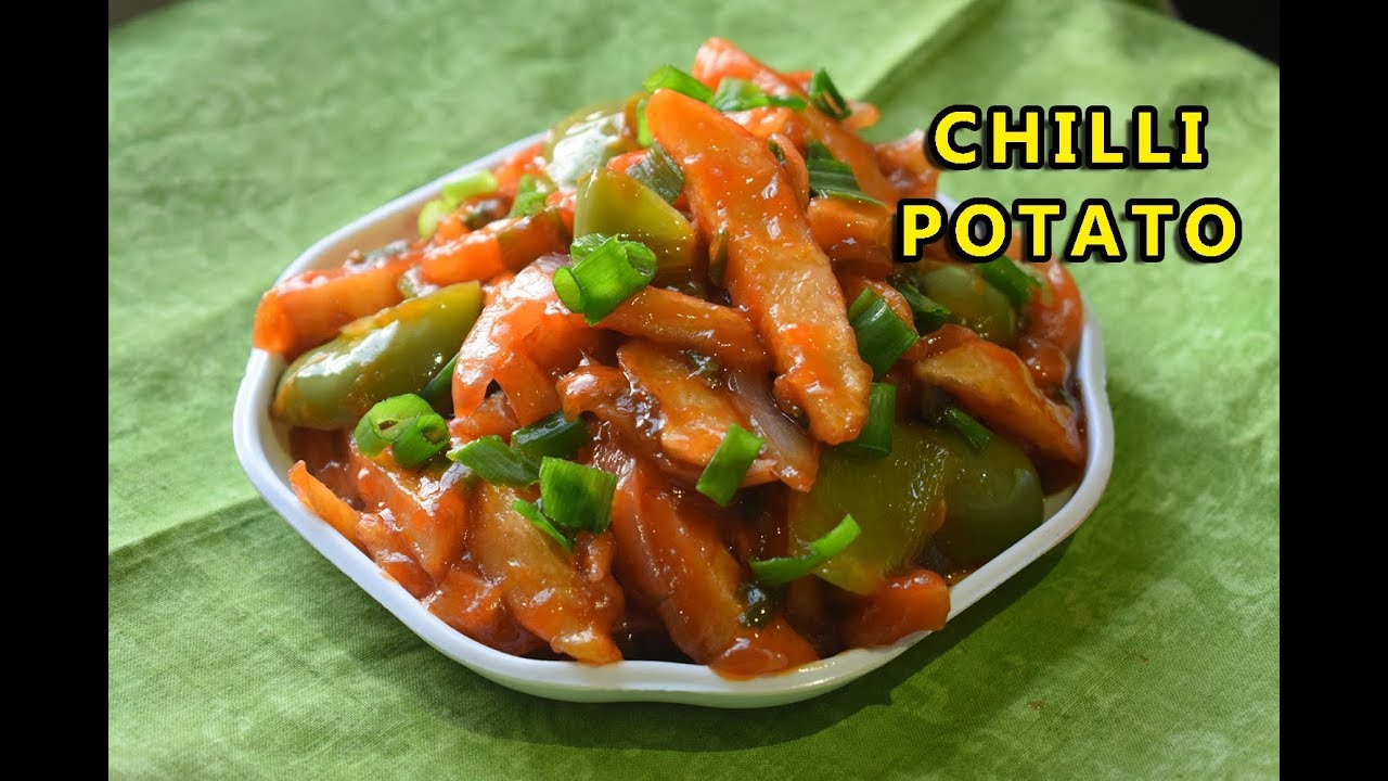 CHILLI POTATOES RECIPE IN HINDI,EASY TO MAKE STARTER/APPETIZER Recipe ...