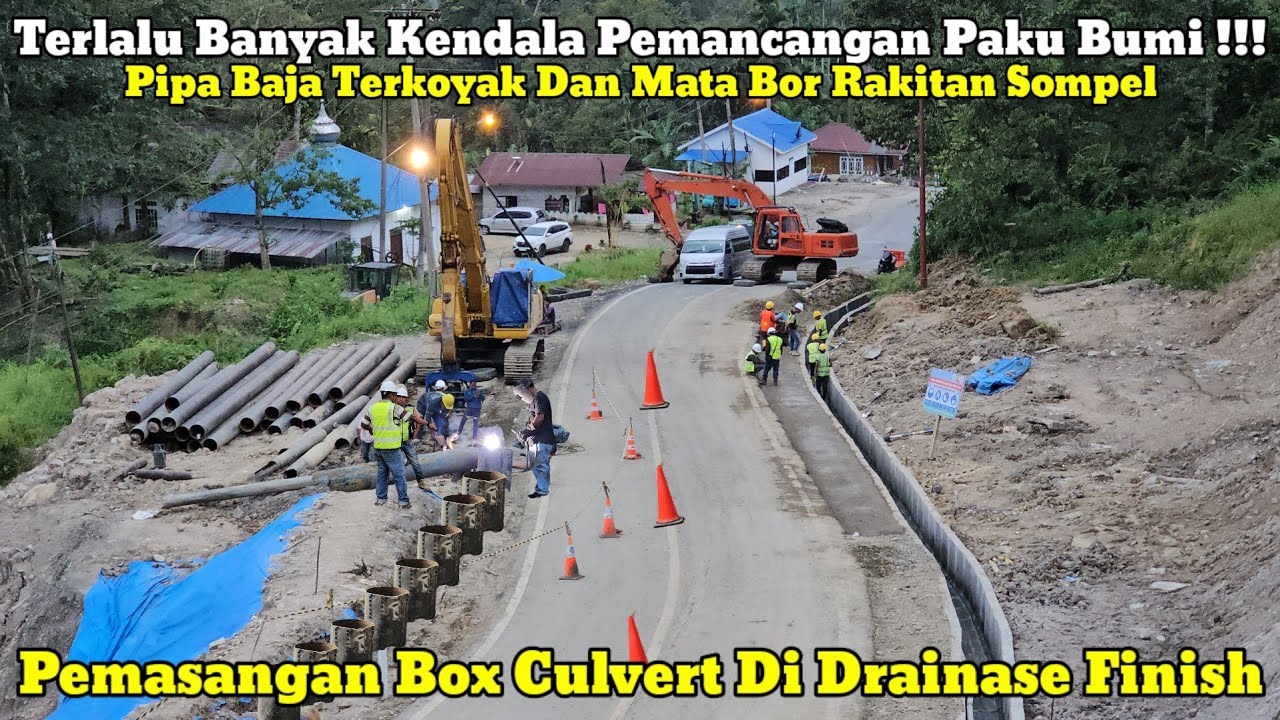 Pekerjaan Box Culvert Finish || Terlalu Banyak Kendala Pemancangan Pipa ...