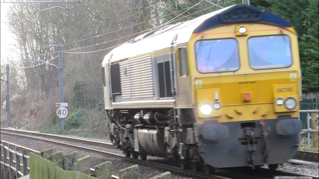 GBRf 66740 ‘Sarah’ Passes Aycliffe | 0S14 Doncaster Down Decoy to ...