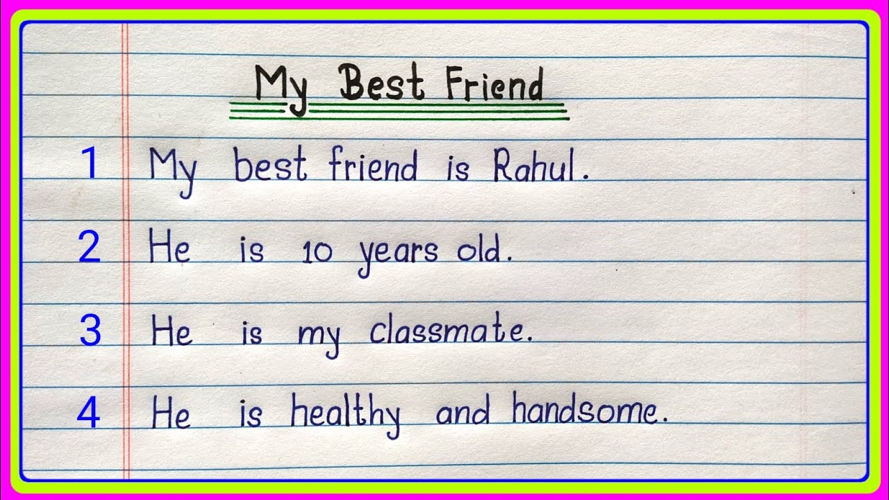 दोस्त पर निबंध लिखें/Essay on My Best Friend/10 Lines on My Best Friend ...