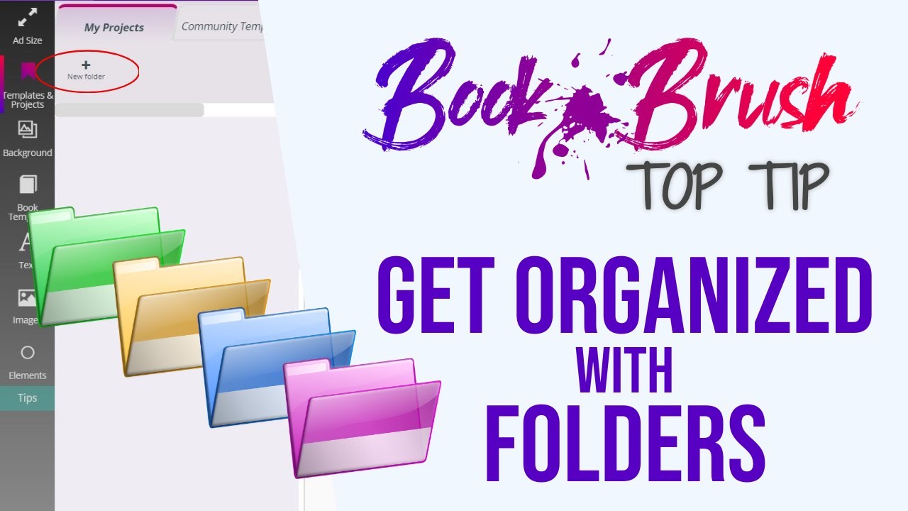 Tips for Book Promo Graphics 📂create FOLDERS in Book Brush to get ...