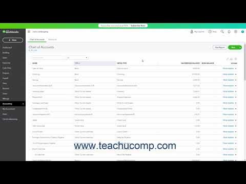 QuickBooks Online Tutorial Creating Fixed Assets Accounts Intuit Training - YouTube